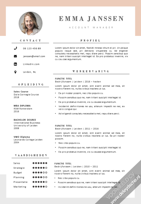 CV Sjabloon bestellen