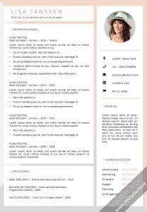 CV Sjabloon 3: opvallend CV sjabloon met een moderne uitstraling